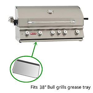 SafBbcue Grease Tray Liner Replacement for Bull 30" Grill Grease Drip Pan Bull Outdoor Products 24269-304 Stainless Steel