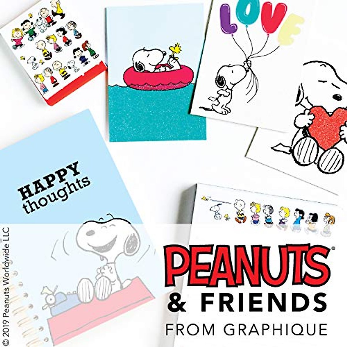 Graphique Peanuts Gang Hard Cover Journal w/Charles Shultz's Beloved Peanuts Characters, Fun, Durable Notebook for Notes, Lists, Recipes, and More, 160 Ruled Pages, 6.25" x 8.25" x 1"