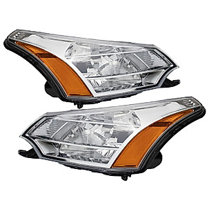 APA Replacement Headlight for 2008 2009 2010 2011 08 09 10 11 Ford Focus S SE SEL Model Pair with Passenger Right and Driver Left Side FO2503244 FO2502244