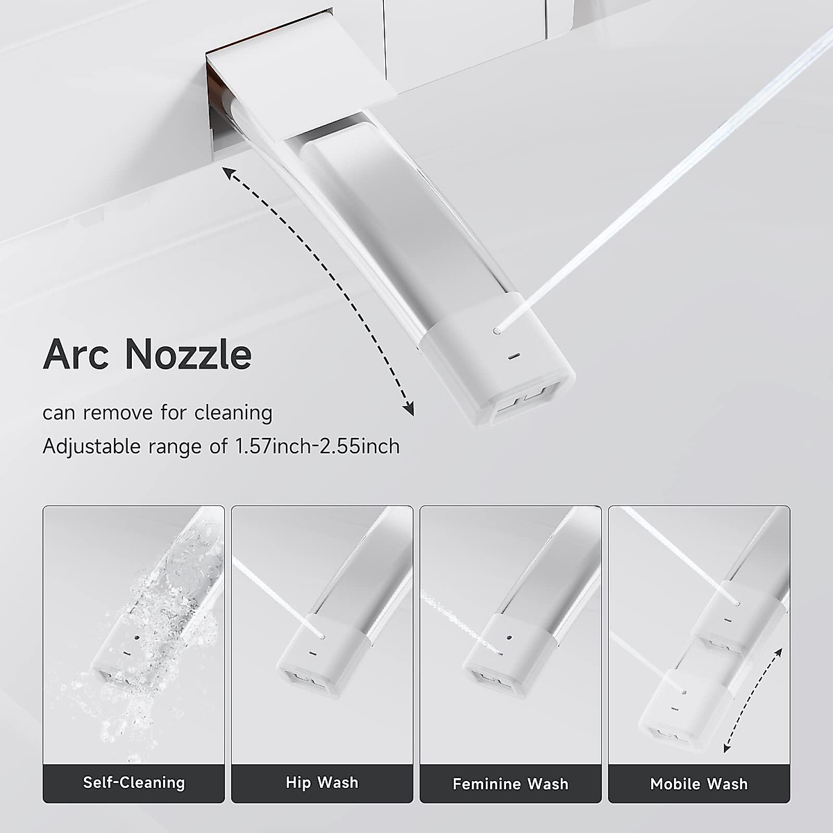 Tankless Smart Toilet with Bidet Built In, One Piece Bidet Toilet Warm Water Sprayer and Dryer - Auto Flush, Auto Open & Close, Heated Seat, LED Display- Remote Control