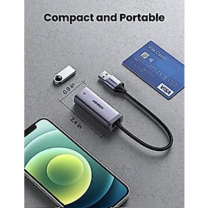 UGREEN USB to Ethernet Adapter USB 3.0 to 10 100 1000 Mbps Gigabit LAN Network Adapter RJ45 Internet Adapter Compatible with Nintendo Switch Laptop PC MacBook Surface XPS Raspberry Pi 4b, and More