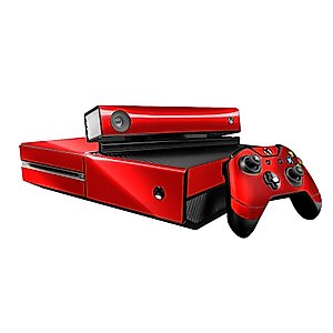 Red Chrome Mirror - Vinyl Decal Mod Skin Kit by System Skins - Compatible with Microsoft Xbox One (XB1)