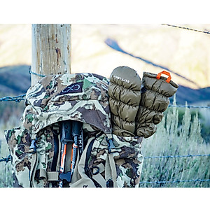 First Lite Brooks Down Glassing Mitt - Lightweight Down Insulated Hunting Gloves - Dry Earth - Large