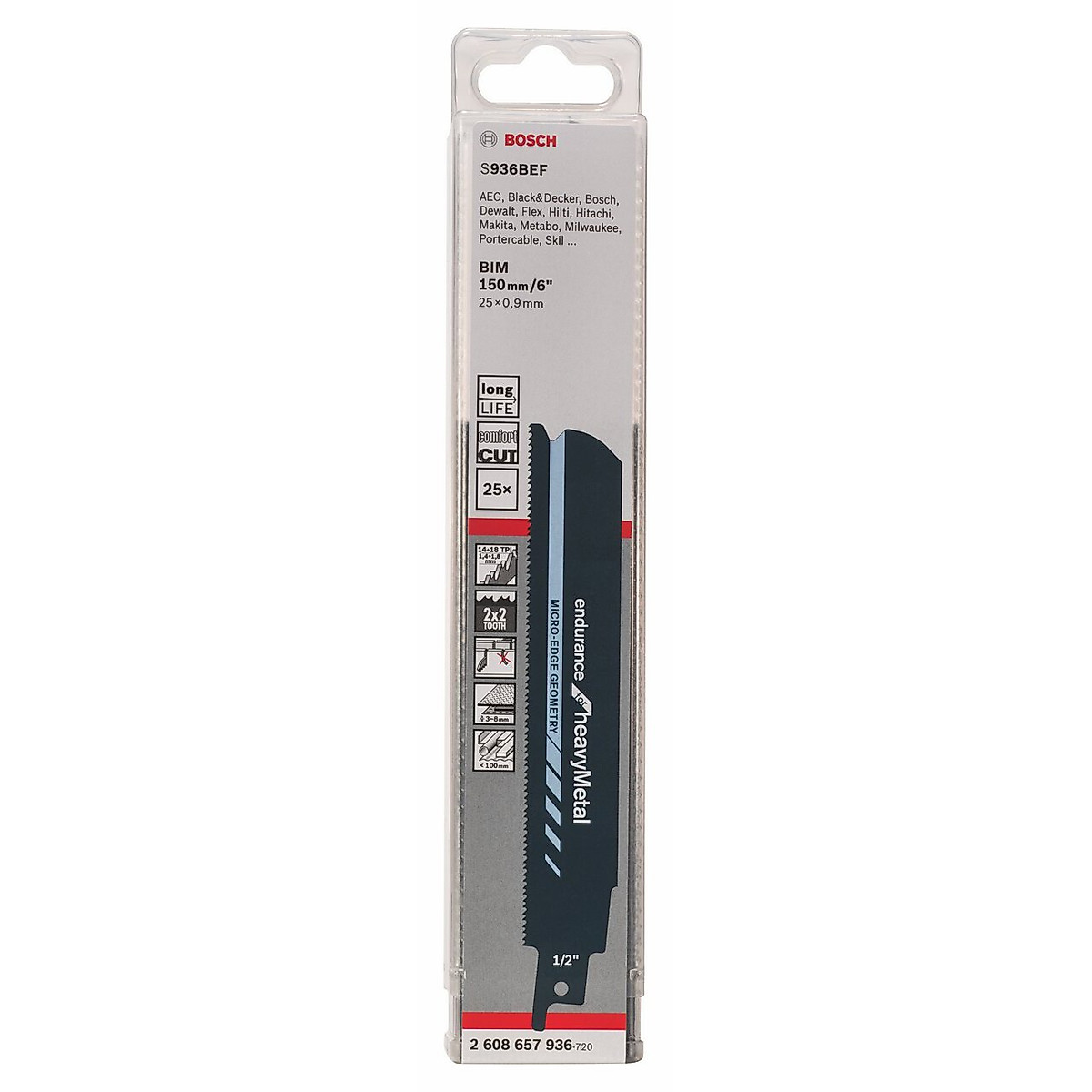 Bosch 2608657936 Saber Saw Blade S927 Bef 25 Pcs