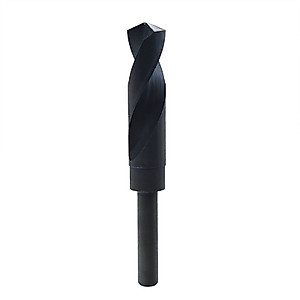 MAXTOOL 29/32" Silver and Deming Drill Bits HSS M2 S & D Drill Bits Prentice Twist Drills Black Oxide 1/2" Reduced Shank 6" OAL; SD02B00R058