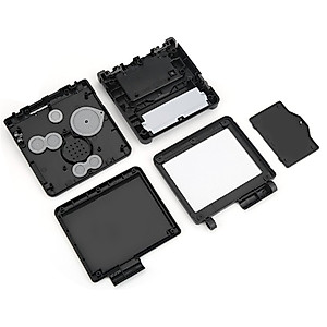 Lazmin Replacement Housing Shell Case Cover Repair Part, Screen Glass Lens & Screwdrivers Tool for Gameboy Advance SP Console, Prevent from Stains, Scratch, rub, and Erosion (Black)