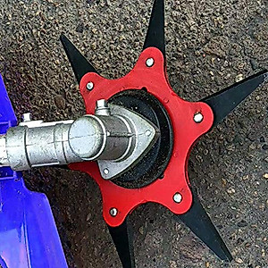 Sothread(TM) 6 Steel Blades Lawn Mower Grass Eater with Trimmer Head Brush Cutter Tool Walk-Behind Lawn Mowers Garden Clean Accessories