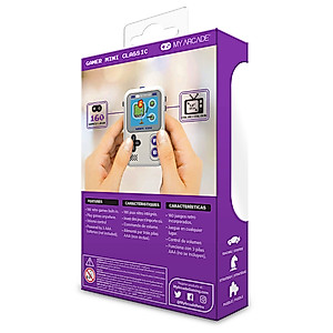 My Arcade Gamer Mini Classic-Purple: Games for Kids, Miniature Handheld Gaming System Packed with 160 Games, 1.8'' Color Display (DGUN-3924), Small
