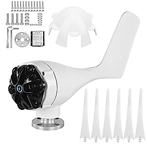 Wind Genertor, 6 Blades Wind Turbines Kit Generator, with Small Power Supply for Mobile Room Boats Cabin, 100W, Tools (12V)