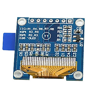 Mustpoint 2X OLED LCD Display 0.96" SSD1306 7PIN 128X64 DC 3V-5V Serial DIY Module for Arduino (Blue)