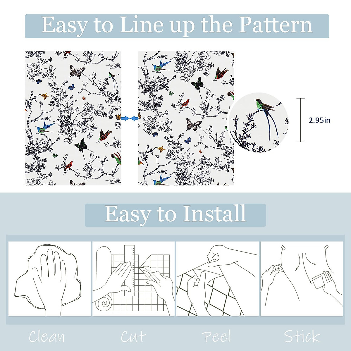 Orainege Peel and Stick Wallpaper Black and White Floral Wallpaper Self Adhesive Removable Wallpaper Floral Contact Paper Mural Wall Decorative 15.7in x118.1in