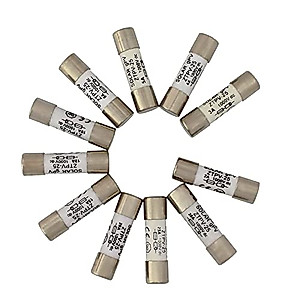 HALONE 100pcs 1000V 10 * 38MM 2A/3A/4A/5A/8A/10A Solar Pv Fuse for Solar System BX0234 (AMP : 8A)