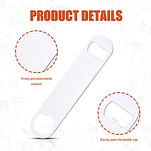 Sublimation Blank Bottle Opener Stainless Steel Flat Bottle Opener Flat Bottle Opener Blank Beer Bottle Opener for Kitchen or Restaurant Custom Personalized Sublimation Photo(,)