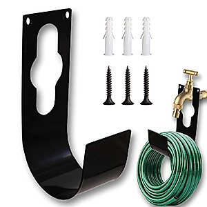 Hourleey Garden Hose Hanger, Heavy Duty Hose Holder Fit to 25ft 50ft 75ft 100ft Water Hose (1-Pack)