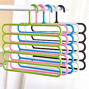 V-Shine Pants Hangers Slacks Hangers Space Saving Non Slip Stainless Steel Clothes Hangers Closet Organizer for Pants Jeans Trousers Scarf (5 Pack)