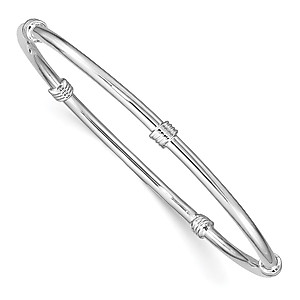 IceCarats 925 Sterling Silver Slip On Bangle Bracelet