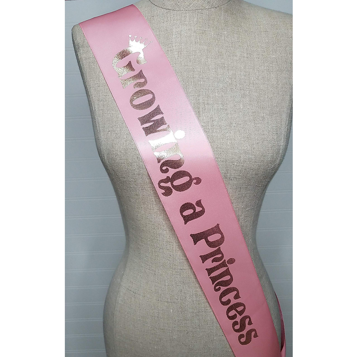 Growing a Princess Baby Shower Sash for Mom Mommy to Be to wear at Sprinkle It's a Girl comes with a Rhinestone Pin