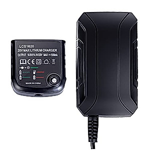 20 Volt LithiumIon Battery Charger LCS1620 for Black & Decker for Porter Cable for STANLEYBattery 14.4V 18V 20 Volt Batteries LBXR20 LBXR20-OPE LB20 LBX20 LBXR16 US Plug laipuduo
