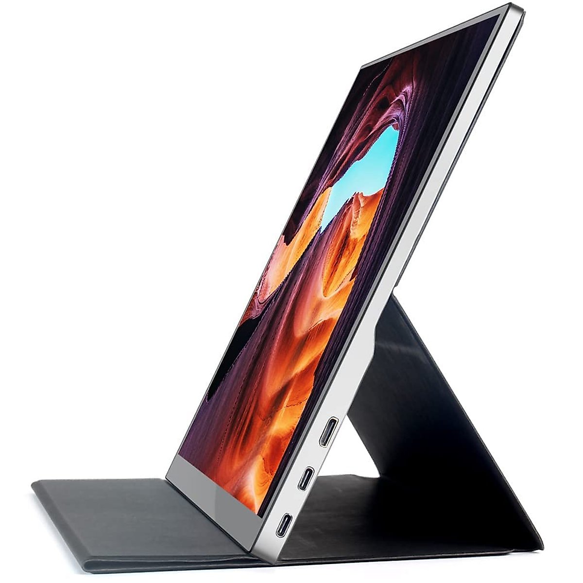 MSDONG Touchscreen 4K Portable Monitor - 15.6" 3840×2160 IPS HDR/100% sRGB Monitor for Laptop,FreeSync with Built-in Speakers HDMI for PS4 Switch Laptop PC Phone Mac Surface,VESA mountable