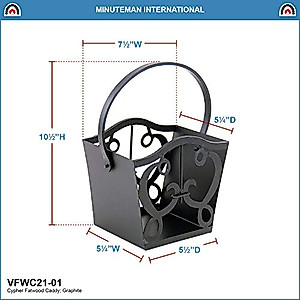 Minuteman International Cypher fatwood Holder Basket Caddy, Graphite