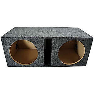 American Sound Connection Dual 12" Sub Box Ported Vented Subwoofer Enclosure MDF Car Audio Stereo System