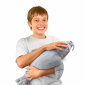 CSVBTRF Weighted Stuffed Animals, 2 lb, 23" Seal Plush Gift for Kids - Grey Hug Seal Plush Animals （Grey, 23"