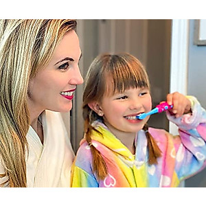 Farber Baby Kids Toothbrushes Set – Childrens Toothbrush 6 Pack with Compact, Extra Soft Bristles for Sensitive Teeth and Easy Grip Suction Cup Handles – Includes 6 Travel Covers (Pink, Blue, Green)