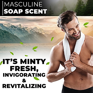 Pine Tar Soap for Men, 4oz Scented Pure Pine Tar Bar Soap for Man – All Natural Cleansing Body Wash & Face Cleanser for Itchy Skin, Eczema, Psoriasis – Manly Smelling Skincare Handcrafted in the USA