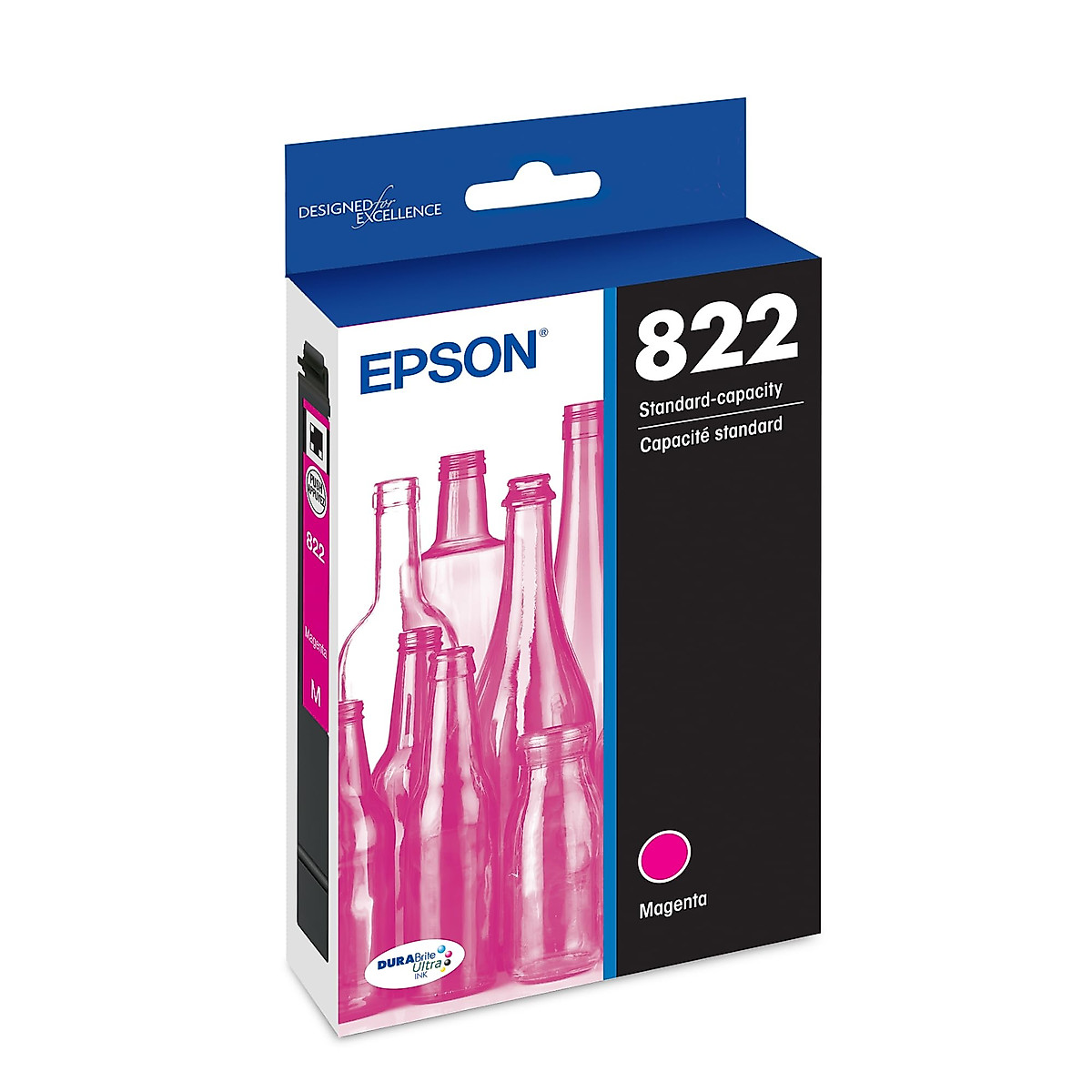 EPSON T822 DURABrite Ultra -Ink Standard Capacity Magenta -Cartridge (T822320-S) for Select Epson Workforce Pro Printers