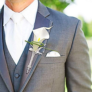 Veryhome 20pcs Artificial Calla Lily Flowers White for DIY Bridal Wedding Bouquet Centerpieces Home Decor (White)