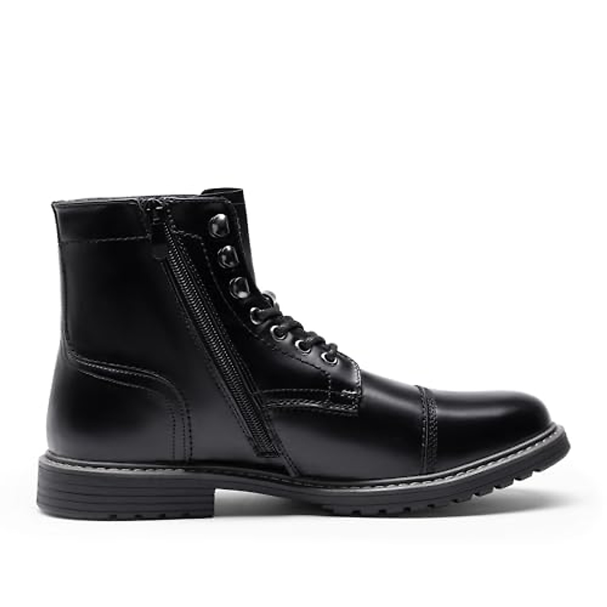 Bruno Marc Men's Motorcycle Boots Oxford Dress Boot,Size 12,Black-11,Philly_11