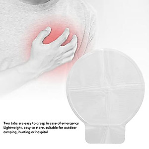 Vented Chest Seal Gauze, Silicon Gel Simple Operating Strong Emergency Vent Chest Seal Safe for Hospital (No Hole Channel)