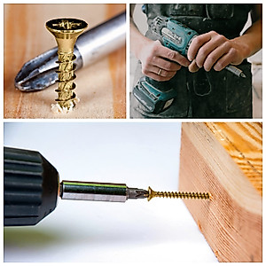 #8 x 1-5/8" 1lb T15 Iron Deck Screw Flat Head Torx Trough Rib Screws Cut Tail Tapping Screws Deck Screws 142 Pieces