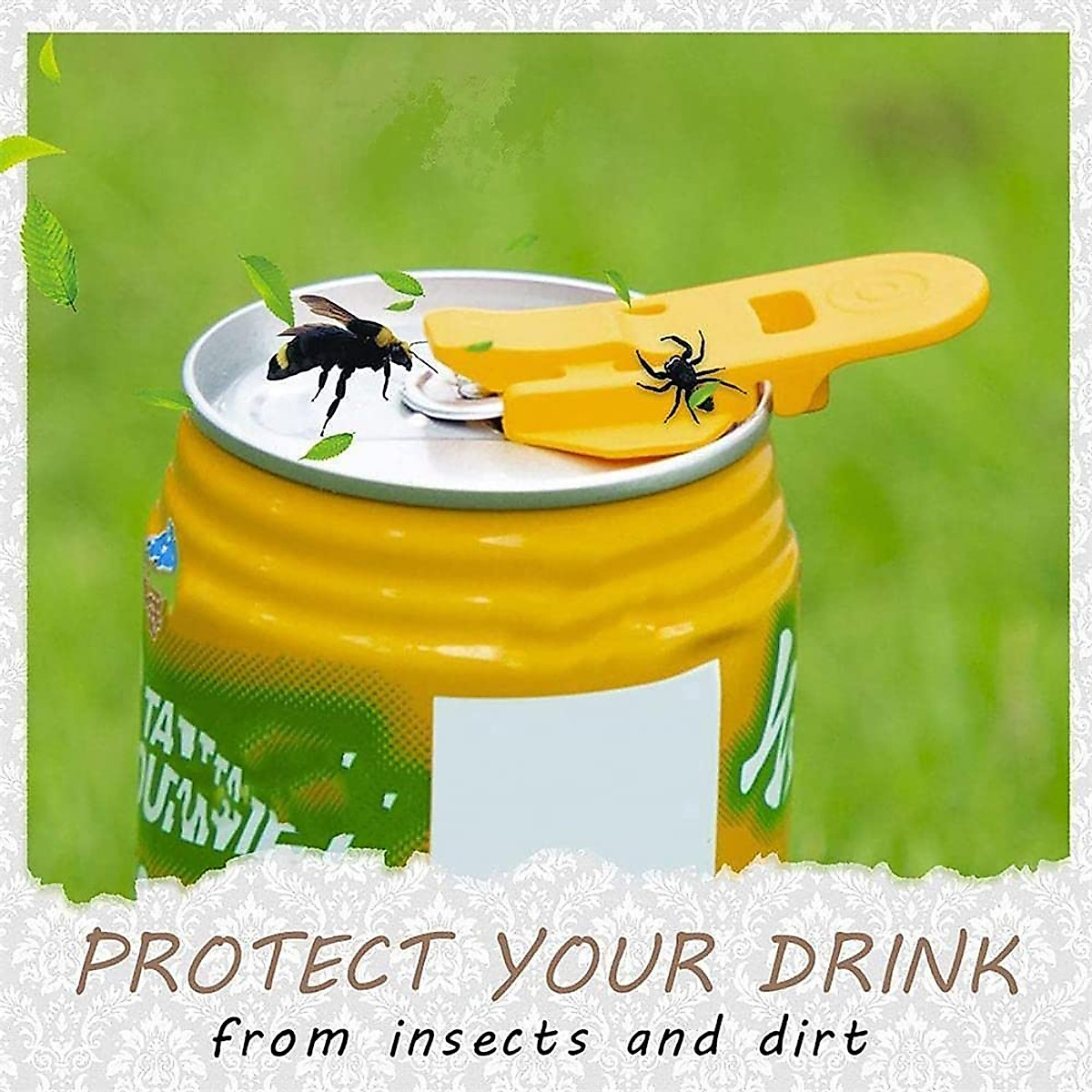 lfjfaecx Manual Easy Can Opener, 2/6/12 Pcs Soda Beer Can Opener Beverage Can Protector, Premium Plastic Shields Tab Openers for Pop, Cover Beer or Soda Cans at Picnic, BBQ (12pcs)