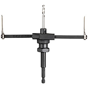 Klein Tools 53710 Hole Saw, Adjustable Circle Hole Cutter with Dustbowl, Integrated Vacuum Port, for Drywall and Ceiling Tiles, 2 to 7-Inch