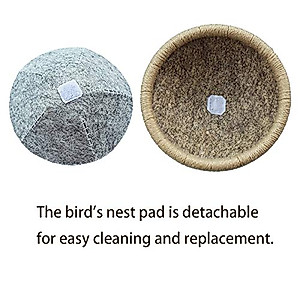 FOIBURELY 2 Sets Bird Nest Canary Finch Parrot Nest with Felt（4.5 inches）