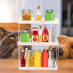 AfooBezos 3-Tier Countertop Organizer for Counter Stylish Wood Vanity Shelf Storage Skincare Tray Organizers Shelf for Bathroom Storage Organization