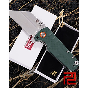 ARTISANCUTLERY Tactical Knife Proponent Folding Knife D2 Steel Blade with G10 Handle Fixed Blade EDC Knife for Hunting,Camping and Outdoor 1820P Green