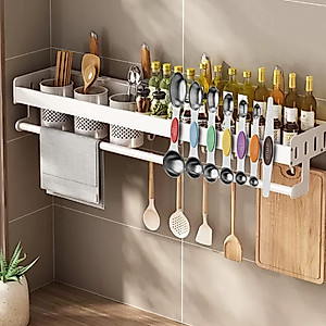 Aovchei 7 PCS Magnetic Measuring Spoons Set, Dual Sided, Stainless Steel Small Tablespoon, Teaspoons, Fits in Spice Jars, for Dry and Liquid, MultiColor