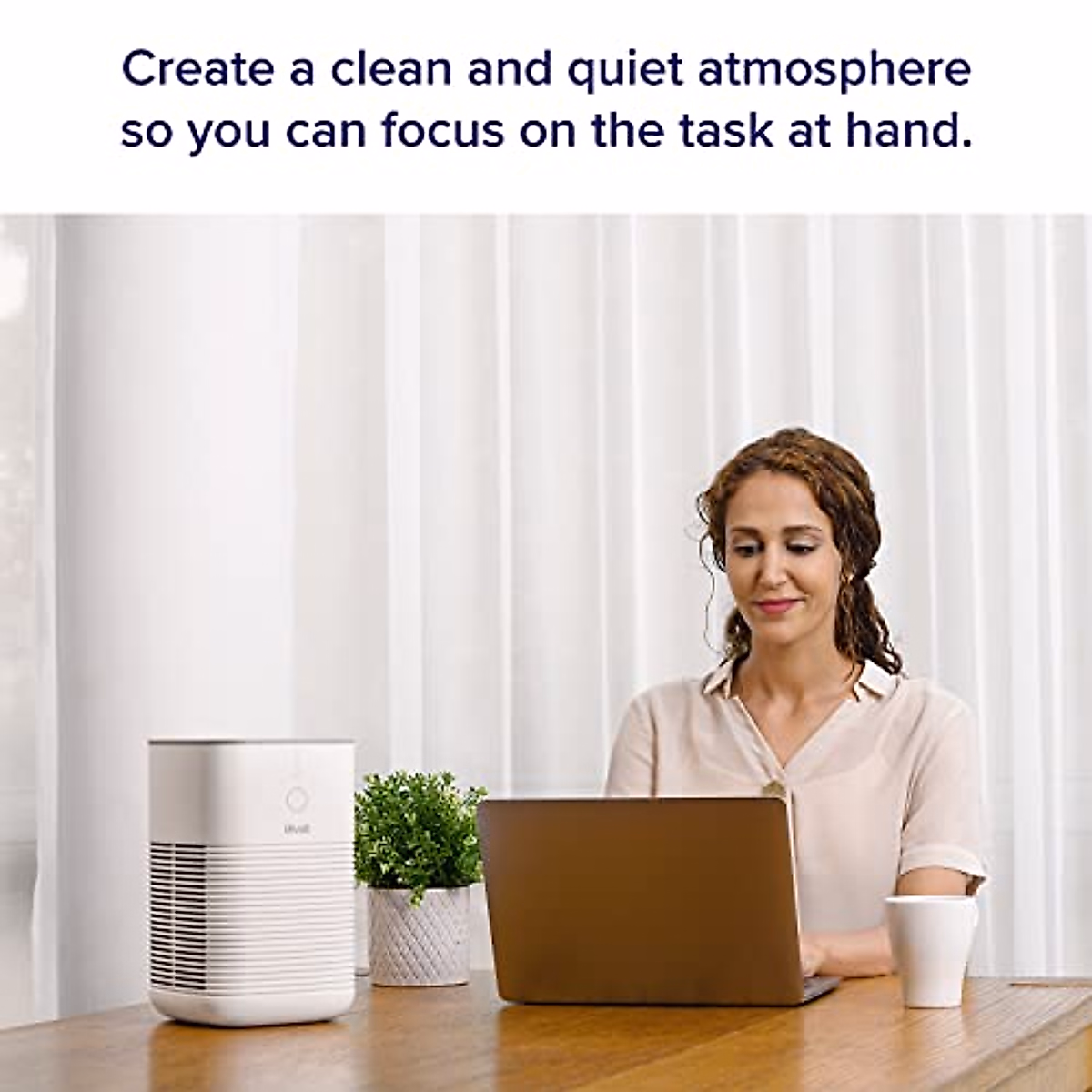 LEVOIT Air Purifier for Home Bedroom, HEPA Fresheners Filter Small Room Cleaner with Fragrance Sponge for Smoke, Allergies, Pet Dander, Odor, Dust Remover, Office, Desktop, Table Top, 1 Pack, White