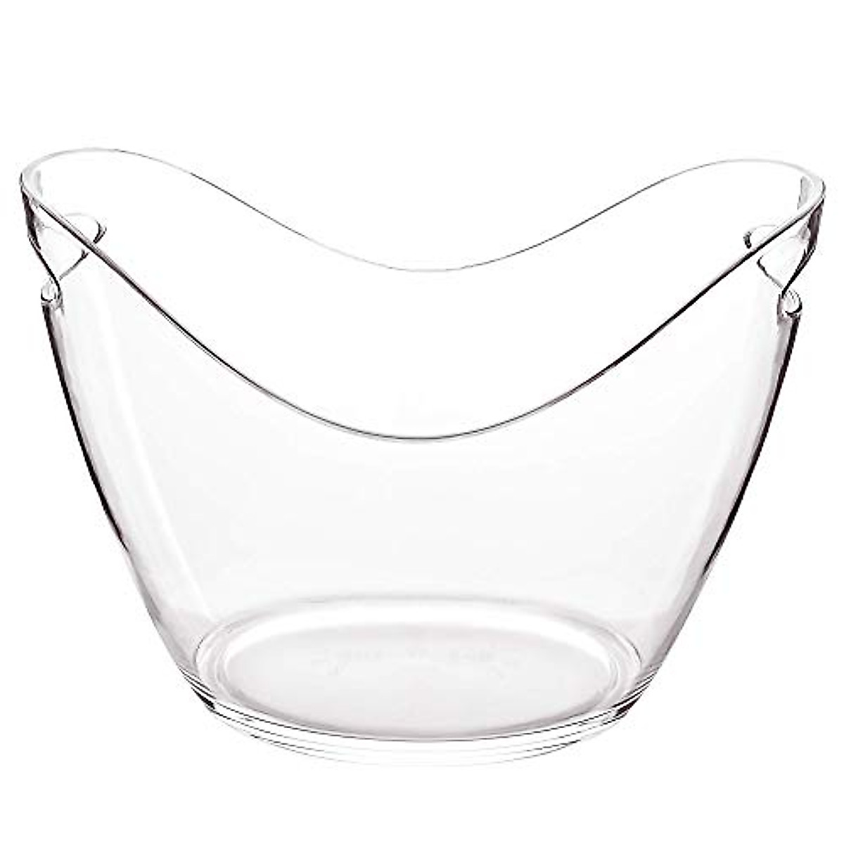 Raincol Ice Bucket Clear Acrylic 8 Liter Plastic Tub For Drinks and Parties, Food Grade, Holds 5 Full-Sized Bottles and Ice 1