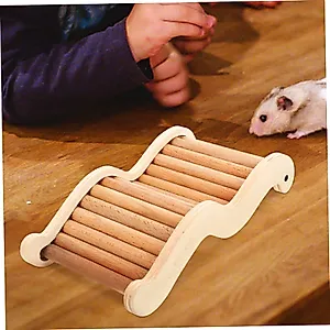 balacoo 3pcs Hamster Climbing Ladder Critter Cage Rabbit Toys for Bunnies Cage Rat Toys Ladder Toy for Chinchilla Hamster Dodging Chinchilla Training Ladder Chinchilla Ladder Wooden