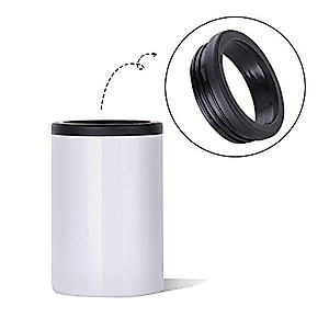 PYD Life 4 Pack 12 OZ Sublimation Blanks Can Insulator White Stainless Steel Can Cooler Beer Holder Sublimation Print