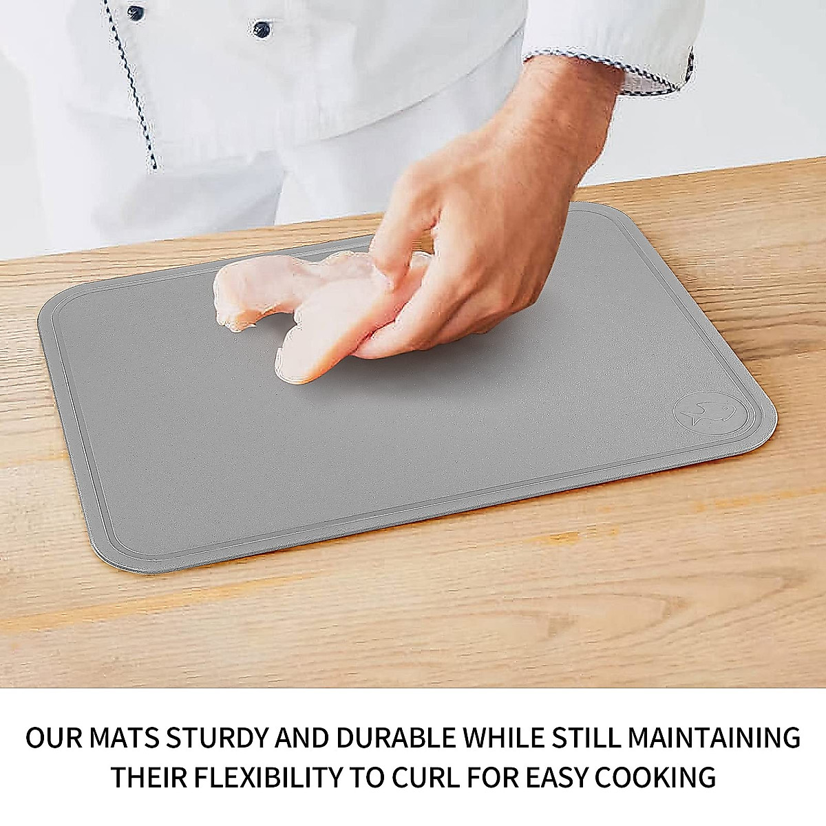 woshilaoDS 3 Pcs Plastic Cutting Boards, Reusable Plastic Chopping Boards for Kitchen Dishwasher Safe, Reversible Meat Veggies Fruits Thick Chopping Cutting Boards