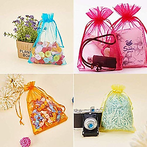 120PCS Organza Drawstring Gift Bag Pouch Wrap for Party/Game/Wedding/Christmas, Candy Pouch (120 Pcs-8x12")