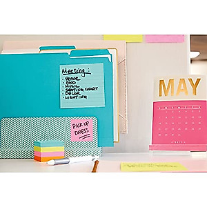 Post-it® Super Sticky Notes, 1-7/8" x 1-7/8", Supernova Neons Collection, 90 Sheets Per Pad, Pack Of 18 Pads
