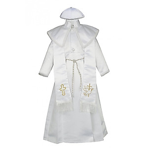 Unotux Baby Boy Christening Baptism Gown Gold Outfit Dove Cross Church Hat 0-30M (0:(0-6 Months))