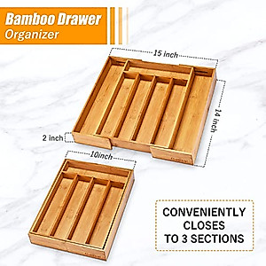 Bamboo Silverware Organizer by Bellsal