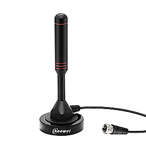 Chaowei Digital TV Antenna-DVB66 Portable Indoor Outdoor TV Antenna with Magnetic Base,16.5ft Long Cable,Omnidirectional Receiving-Support 4K 1080P TV