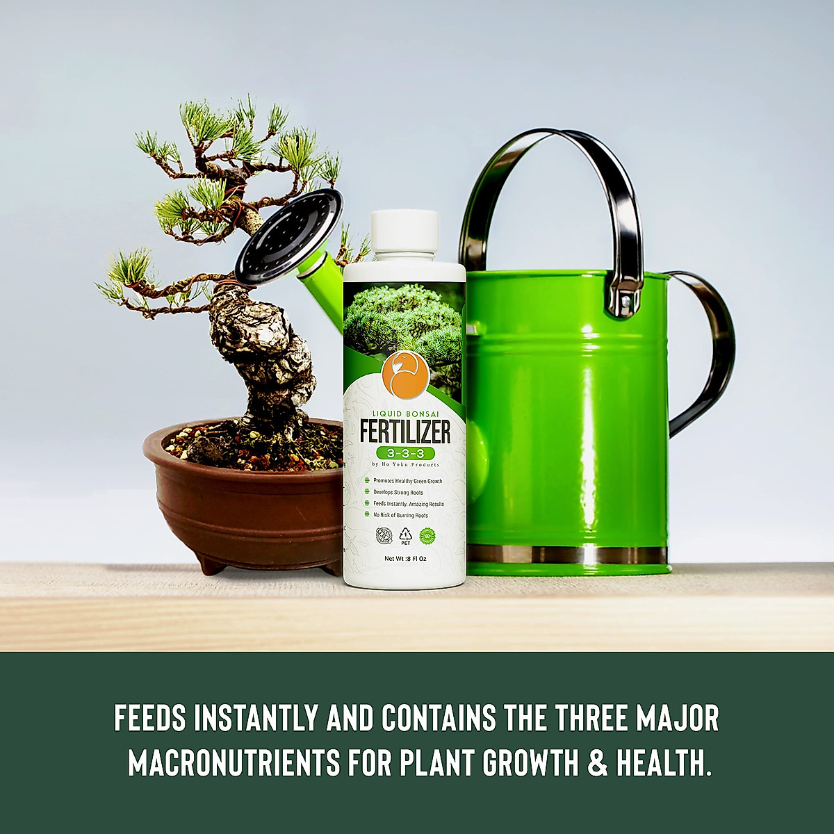 Bonsai Fertilizer by Ho Yoku - Water Soluble and Free of Odor, 3-3-3 Liquid Bonsai Food and Fast Acting for Indoor Plants